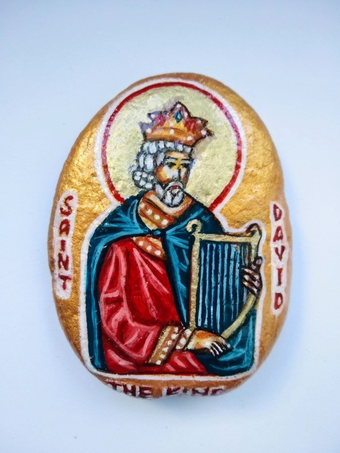 Saint David St David King St David the King St David Icon - Etsy