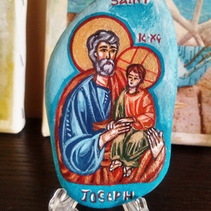 St Joseph, Saint Joseph Icon, Orthodox Icon, Catholic Saints, Hand ...