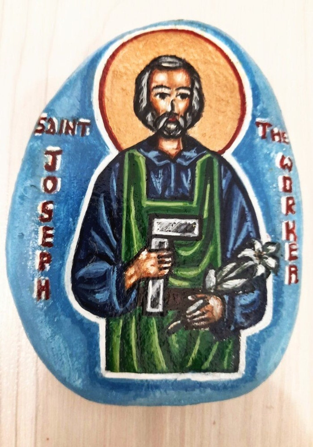 Saint Joseph Icon, Saint Joseph the Worker, St. Joseph Icon, Catholic ...