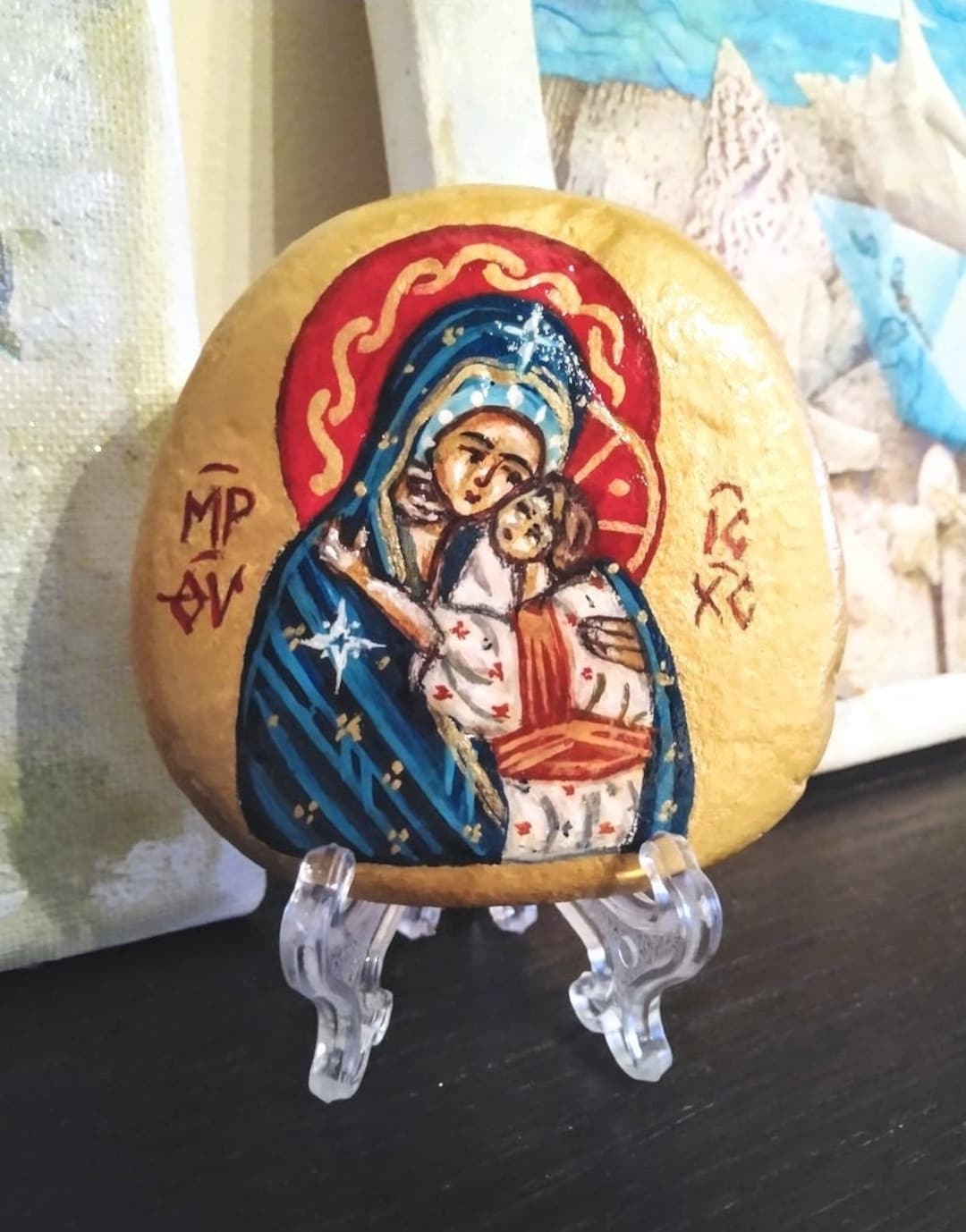 Our Lady of Perpetual Help Virgin Mary Icon Hand Painted - Etsy