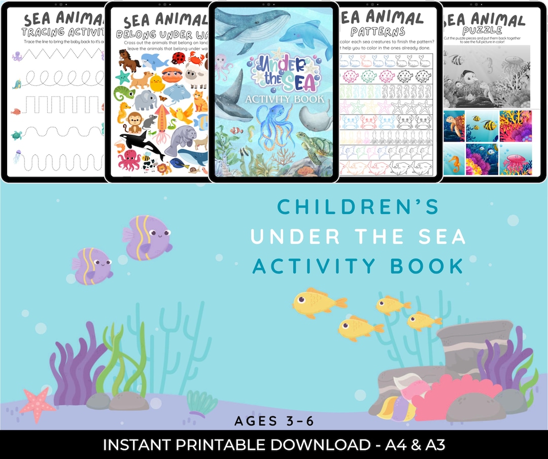 Under the Sea Activity Workbook for Kids (ages 3–6) | Dot-to-dot ...