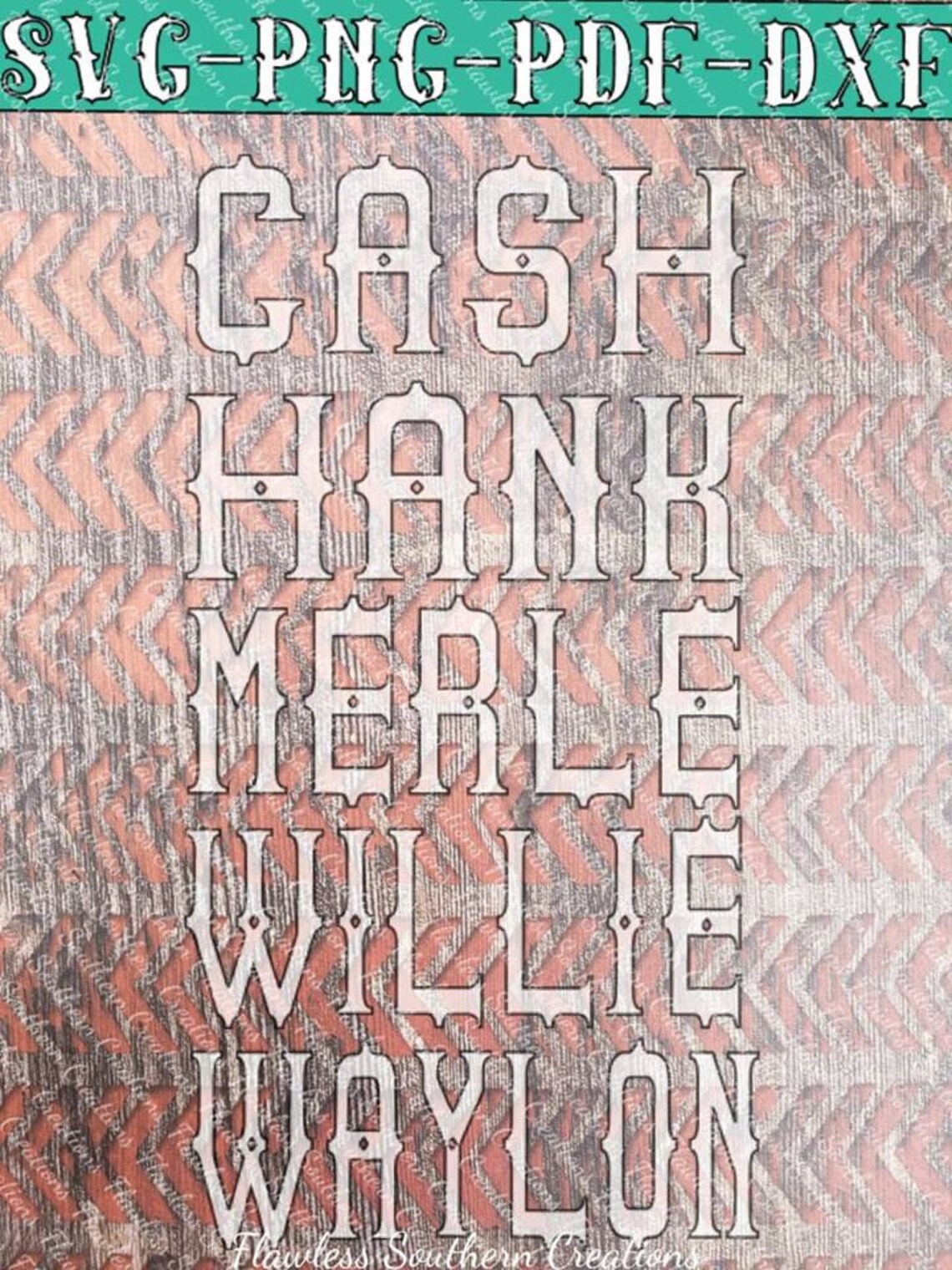 Cash Hank Merle Willie Waylon SVG - Etsy