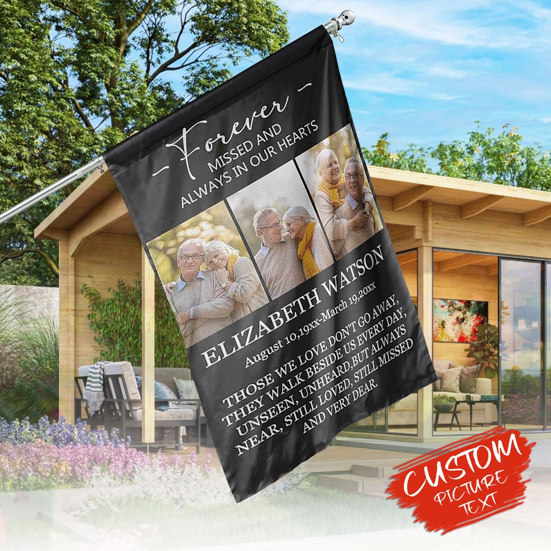 Custom in Loving Memory Flag Those We Love Don't Go Away - Etsy