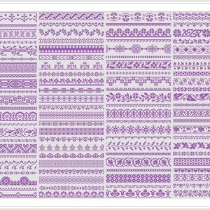 Sampler Borders Cross Stitch Pattern 92 Decorative Borders X Stitch ...