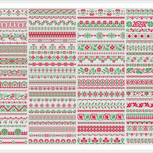 Sampler Borders Cross Stitch Pattern 92 Decorative Borders X Stitch ...