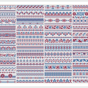 Sampler Borders Cross Stitch Pattern 92 Decorative Borders X Stitch ...