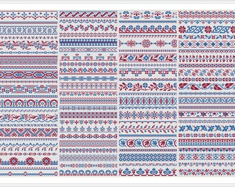 Sampler Borders Cross Stitch Pattern 92 Decorative Borders X | Etsy
