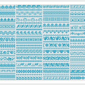 Sampler Borders Cross Stitch Pattern 93 Decorative Borders X Stitch ...