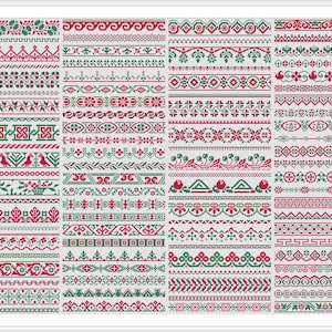 Sampler Borders Cross Stitch Pattern 92 Decorative Borders X Stitch ...