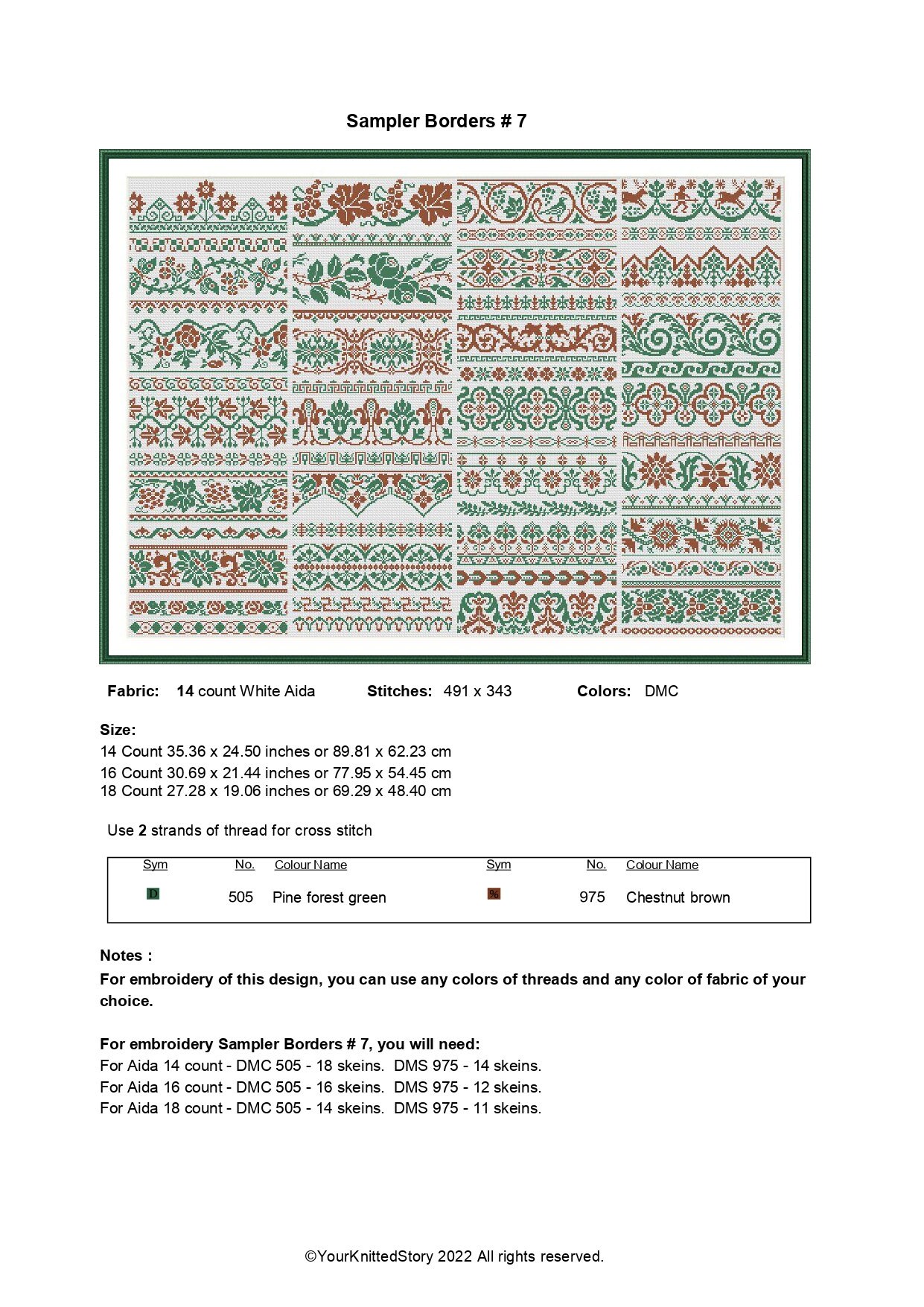 Sampler Borders Cross Stitch Pattern 53 Decorative Borders X - Etsy