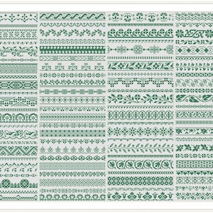 Sampler Borders Cross Stitch Pattern 92 Decorative Borders X Stitch ...