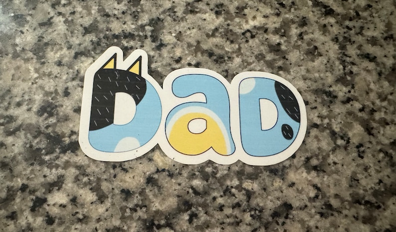 Vinyl Bluey Dad Sticker - Etsy