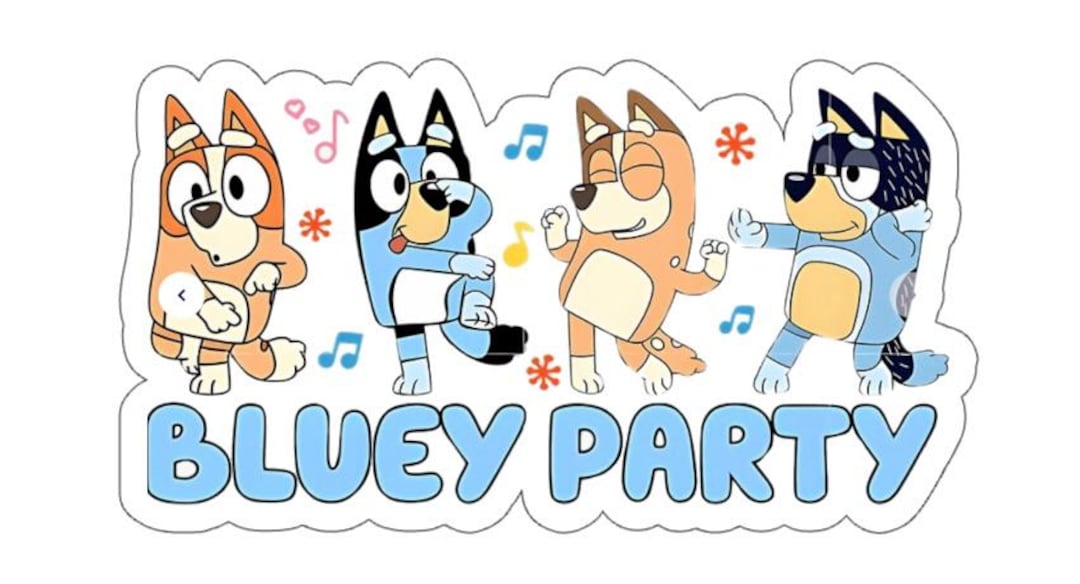 Bluey Dance Party Sticker - Etsy
