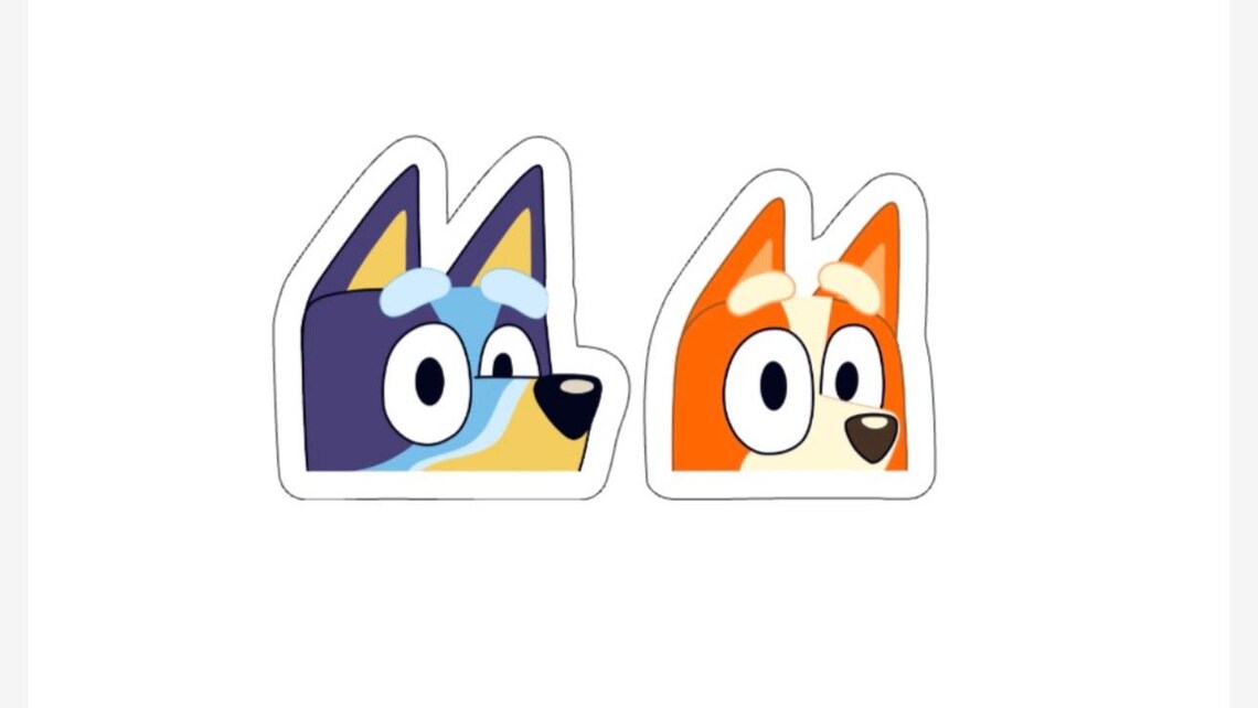 Bluey and Bingo Vinyl Car Decals - Etsy