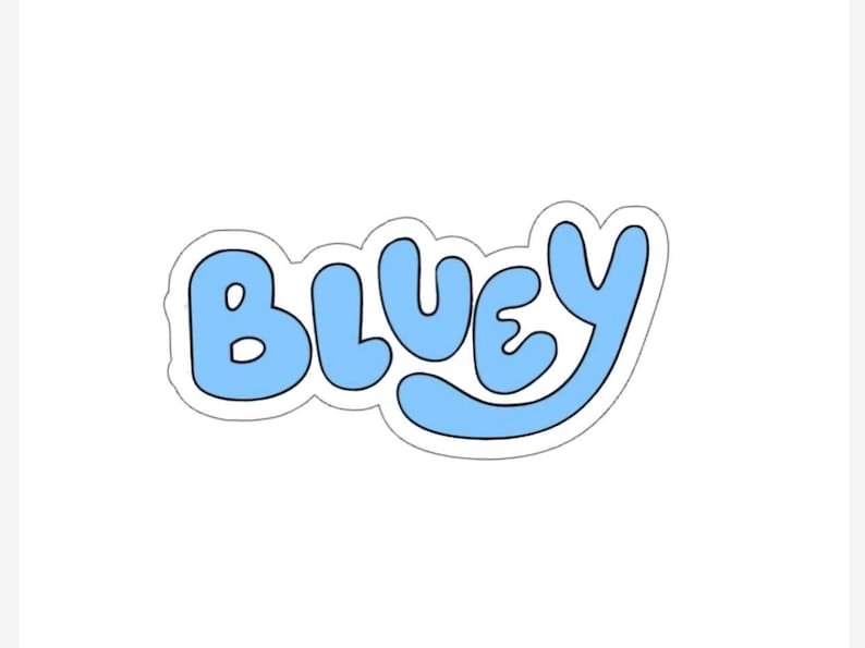 Bluey Name Sticker - Etsy