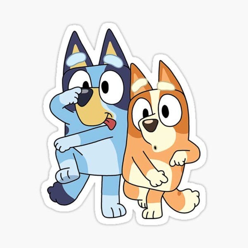 Bluey and Bingo Being Silly Sticker - Etsy