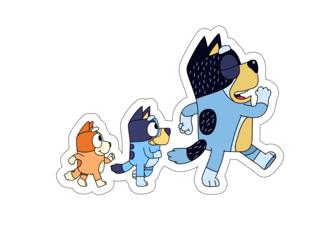 Bluey and Dad Sticker - Etsy