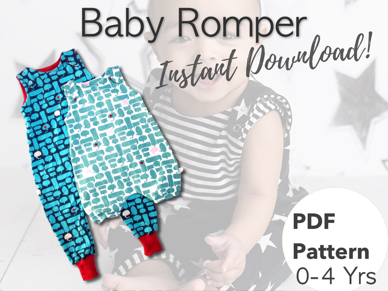 Baby Romper Sewing Pattern PDF Kids Sewing Pattern Instant | Etsy UK