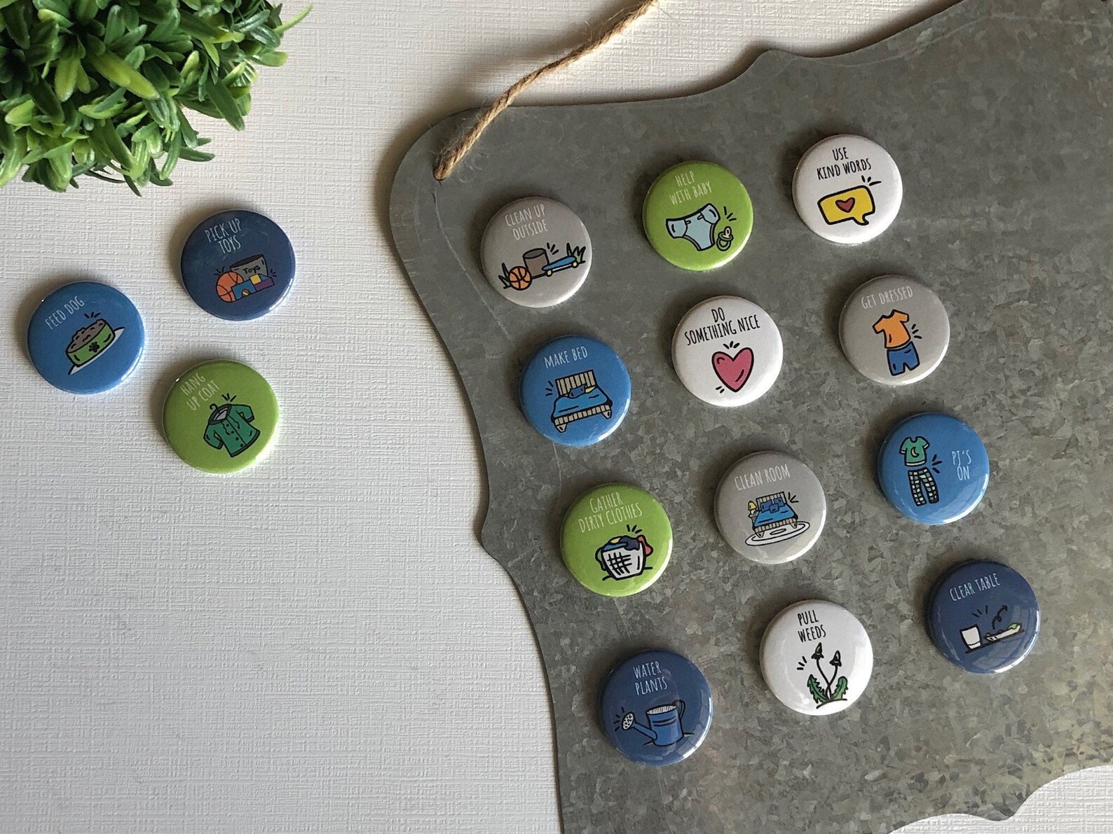 Boys Illustrated Chore Magnets Task Magnets Refrigerator - Etsy