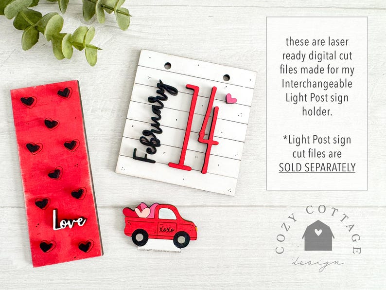 Valentine's Day Sign Laser Cut File, Sweetest Day Interchangeable Sign ...