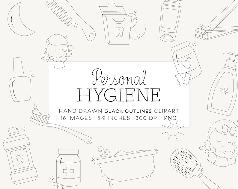 Personal Hygiene Chore Clipart, Daily Chores, Chore Stickers, Chore ...
