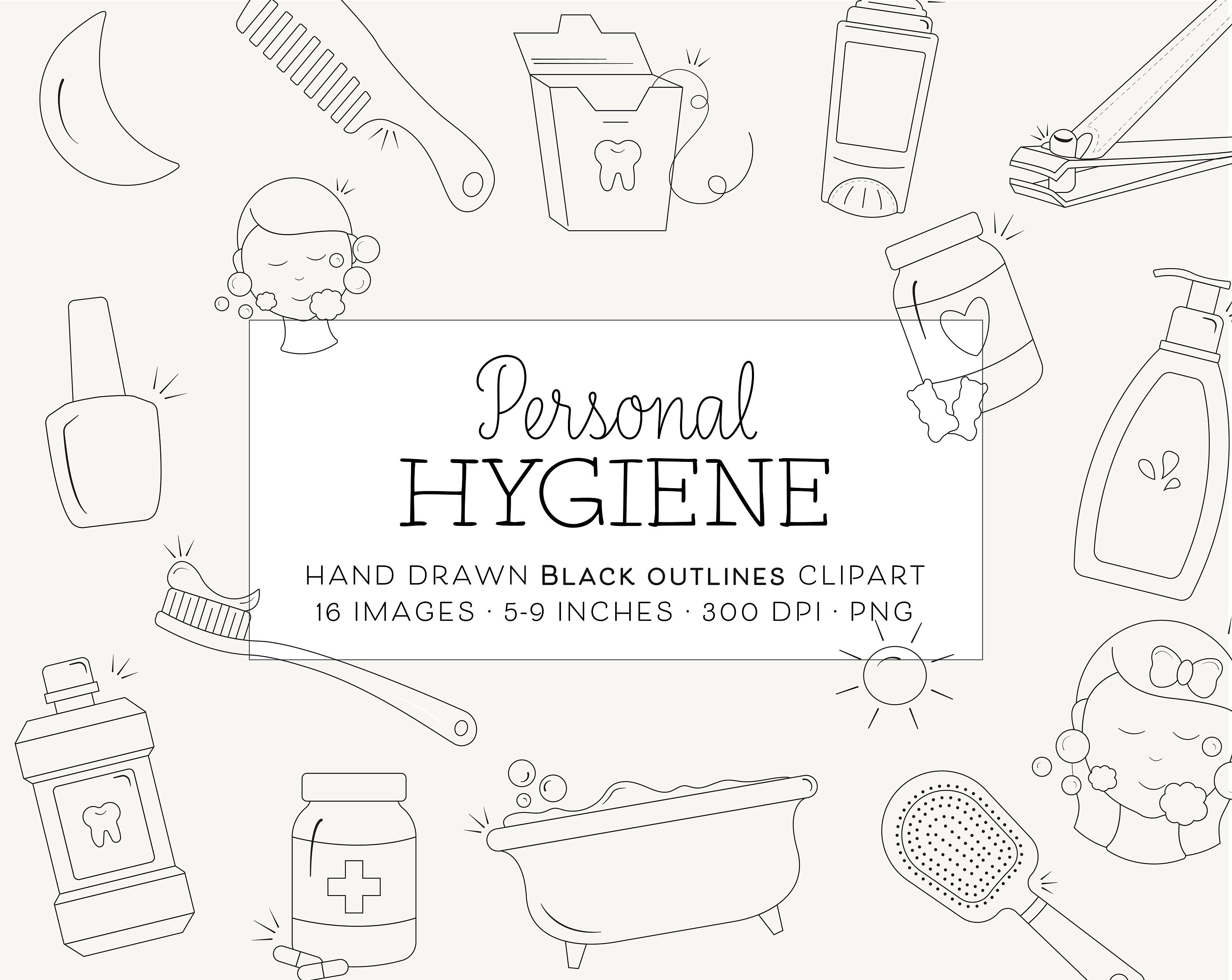 Personal Hygiene Chore Clipart, Daily Chores, Chore Stickers, Chore ...
