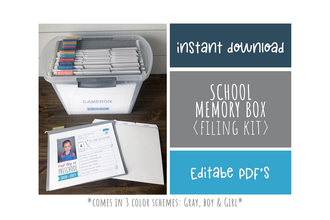 School Memory Box Kit Bundle First Day of School Interview - Etsy