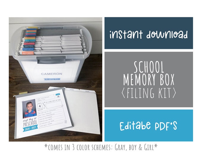 School Memory Box Kit Bundle First Day of School Interview - Etsy