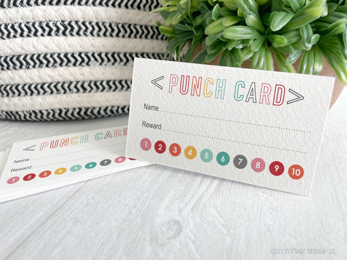Rewards Punch Card for Kids Instant Download - Etsy