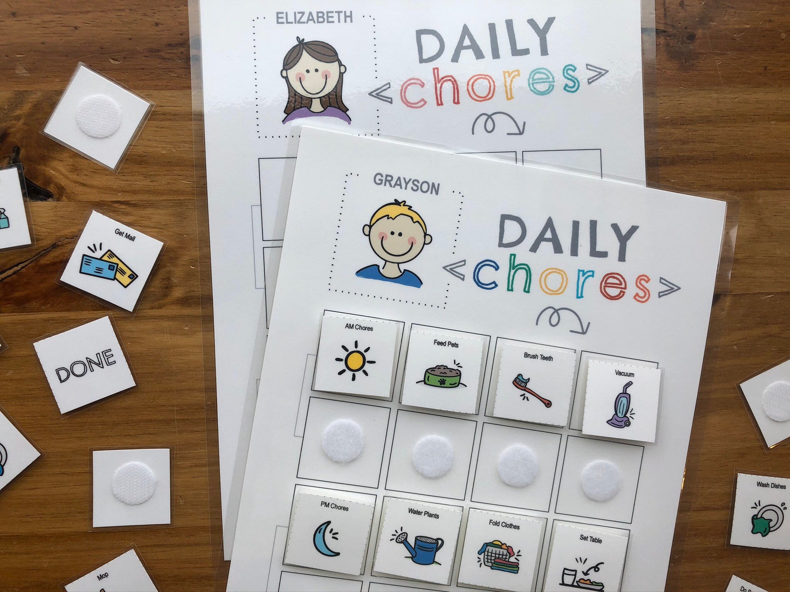 Editable Kids Chore Chart Daily Routine Chart Kids - Etsy