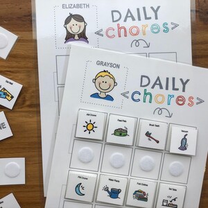 Editable Kids Chore Chart, Daily Routine Chart, Kids Printable's - Etsy