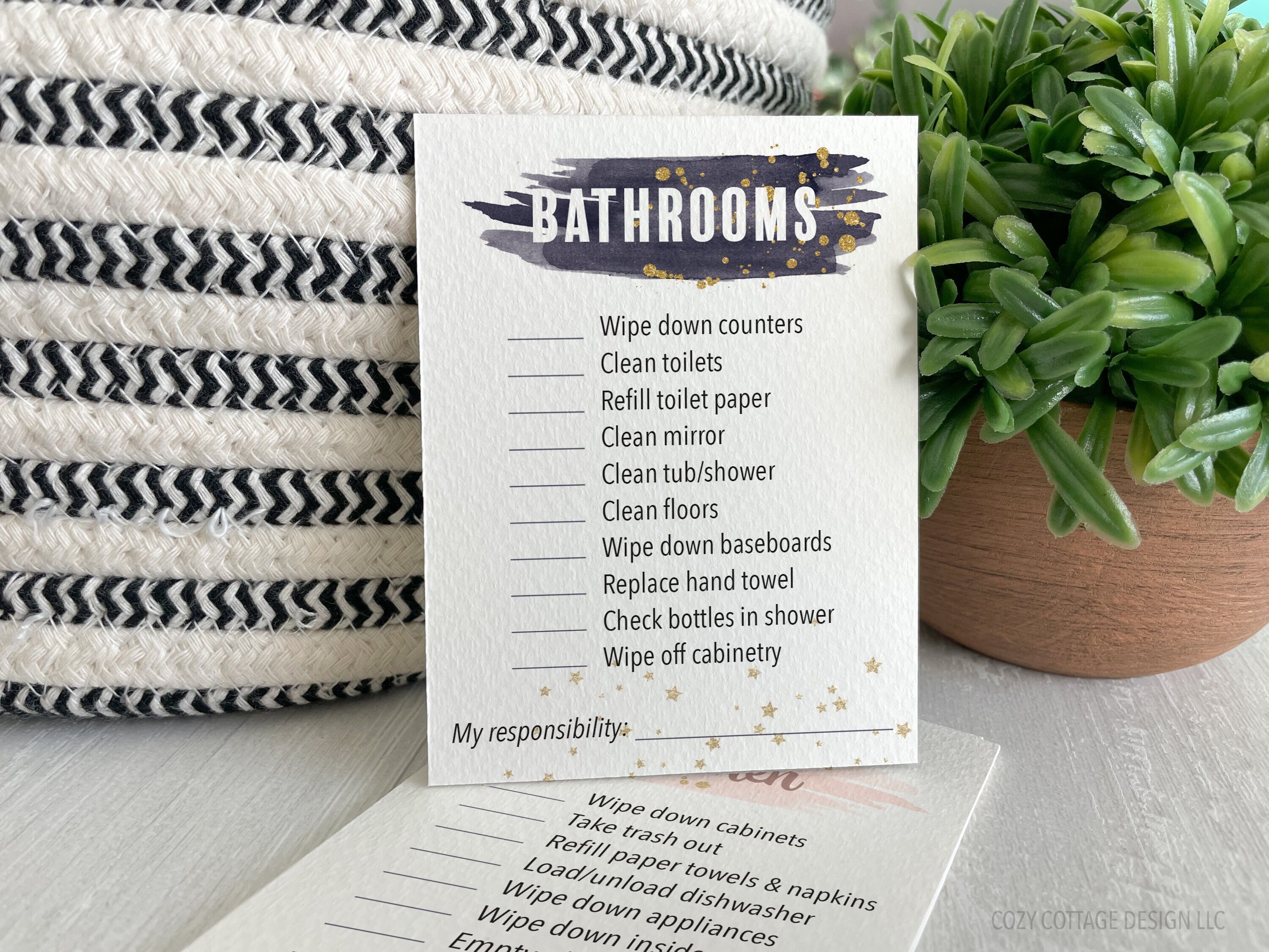 Cleaning Zone Cards Chore Zone Cards Digital Download - Etsy