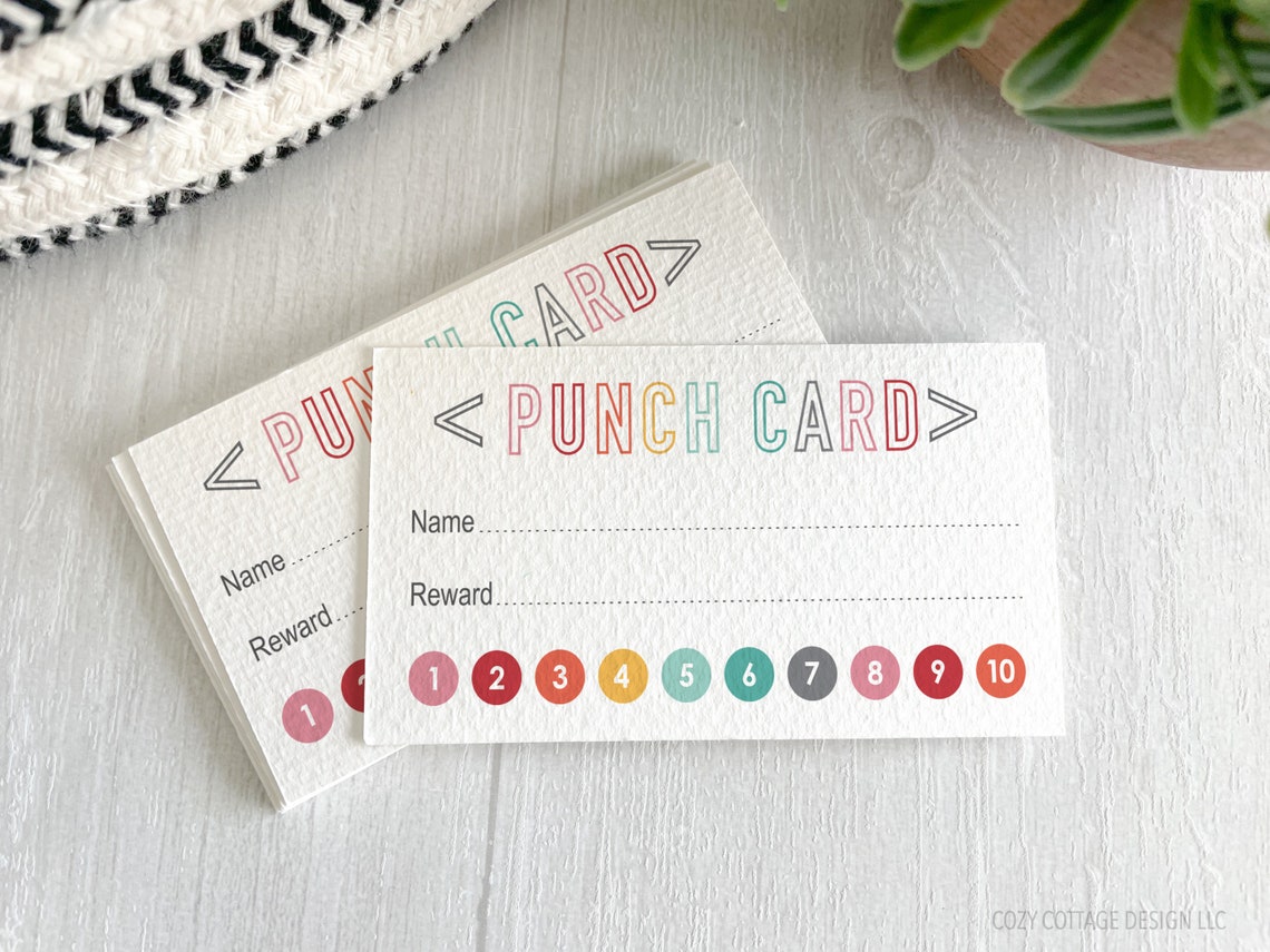 Rewards Punch Card for Kids Instant Download - Etsy