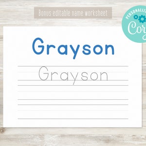 2" ABC Flash Cards - Editable Name Worksheet - Etsy