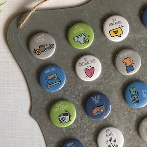 Boys Illustrated Chore Magnets, Task Magnets, Refrigerator Magnets ...