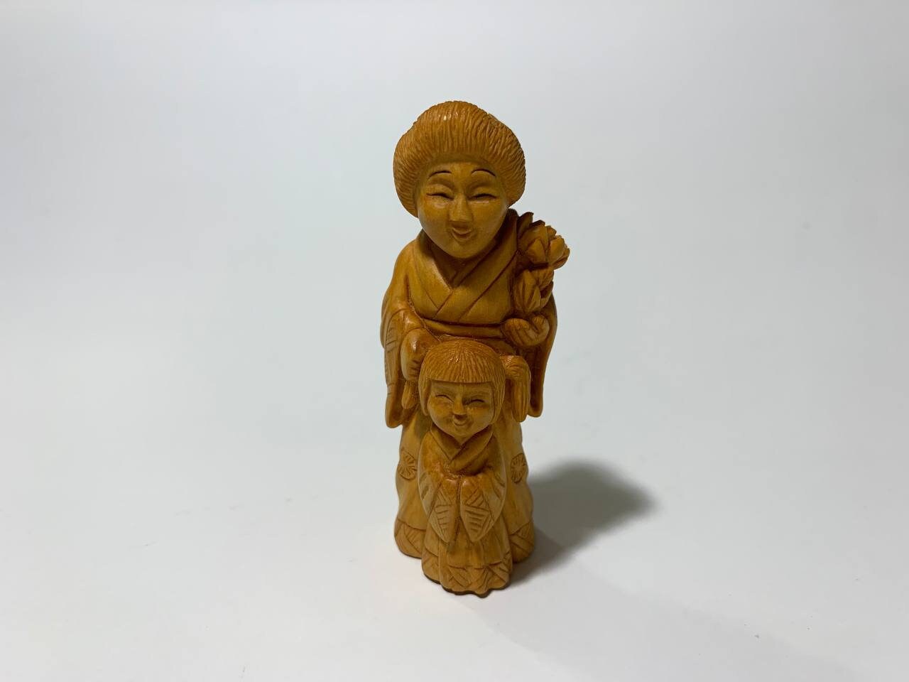 Unique Netsuke, Handmade Netsuke, Hand Carved Netsuke, woman With a ...