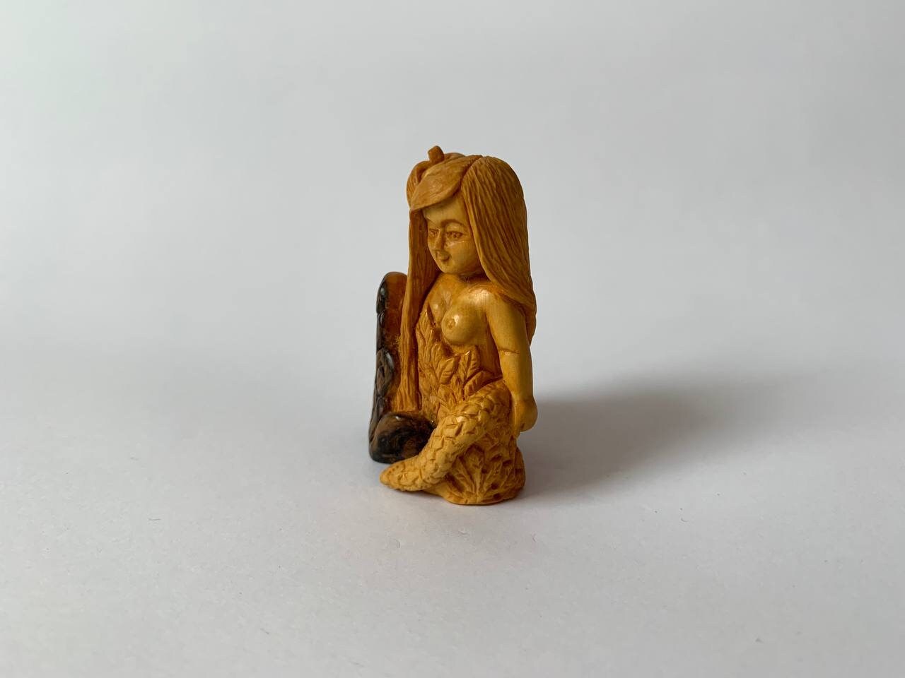 Unique Netsuke, Handmade Netsuke, Carved Netsuke, Netsuke Eva and Snake ...