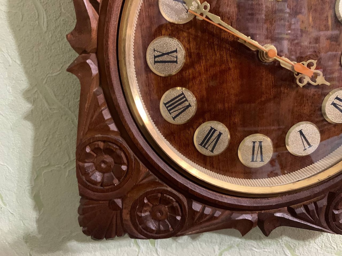 Soviet Clock Vintage Clock USSR Clock Wooden Clock Soviet - Etsy