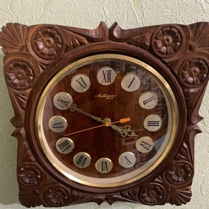 Soviet Clock, Vintage Clock, USSR Clock, Wooden Clock, Soviet Working ...