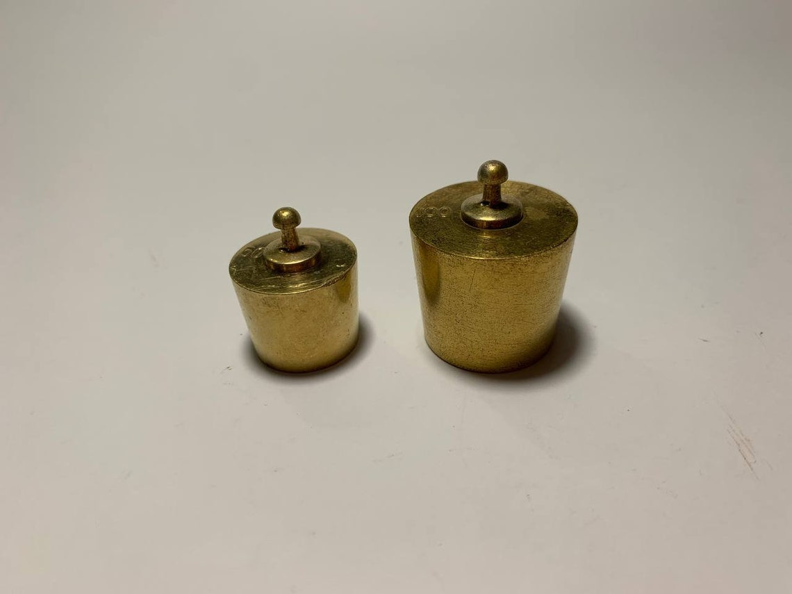 Brass Weights, Vintage Weights, Antique Metal Weights, Weights 150 G ...