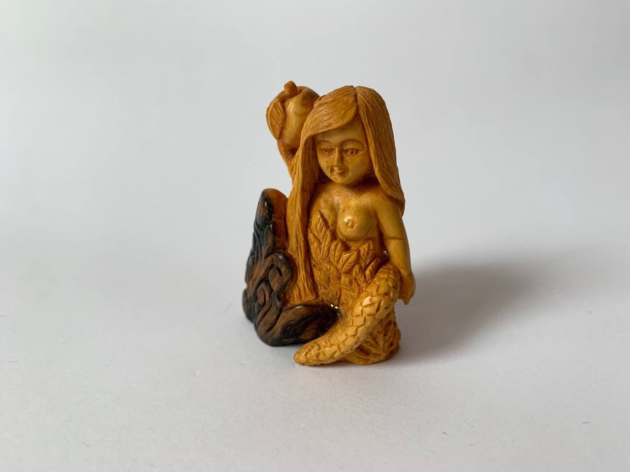 Unique Netsuke, Handmade Netsuke, Carved Netsuke, Netsuke Eva and Snake ...