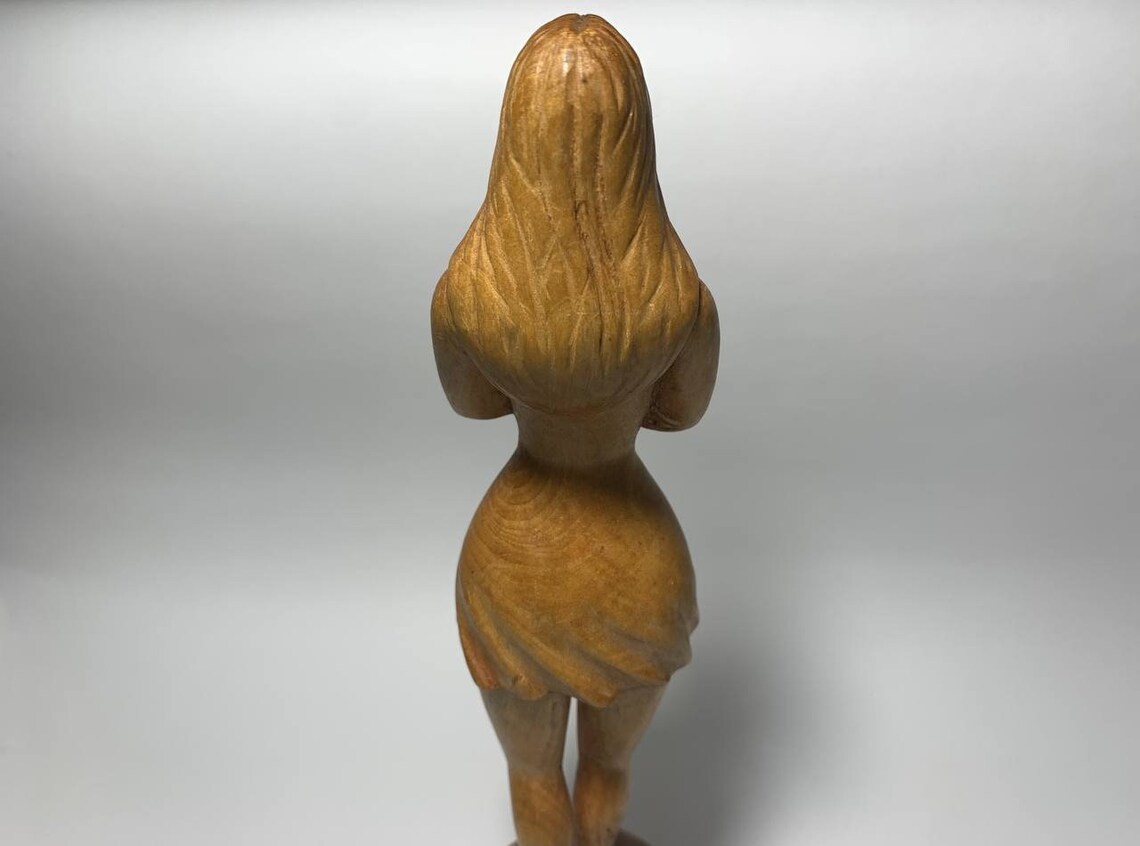 Hand Carved Wooden Girl Handmade Girl Figurine for Interior - Etsy