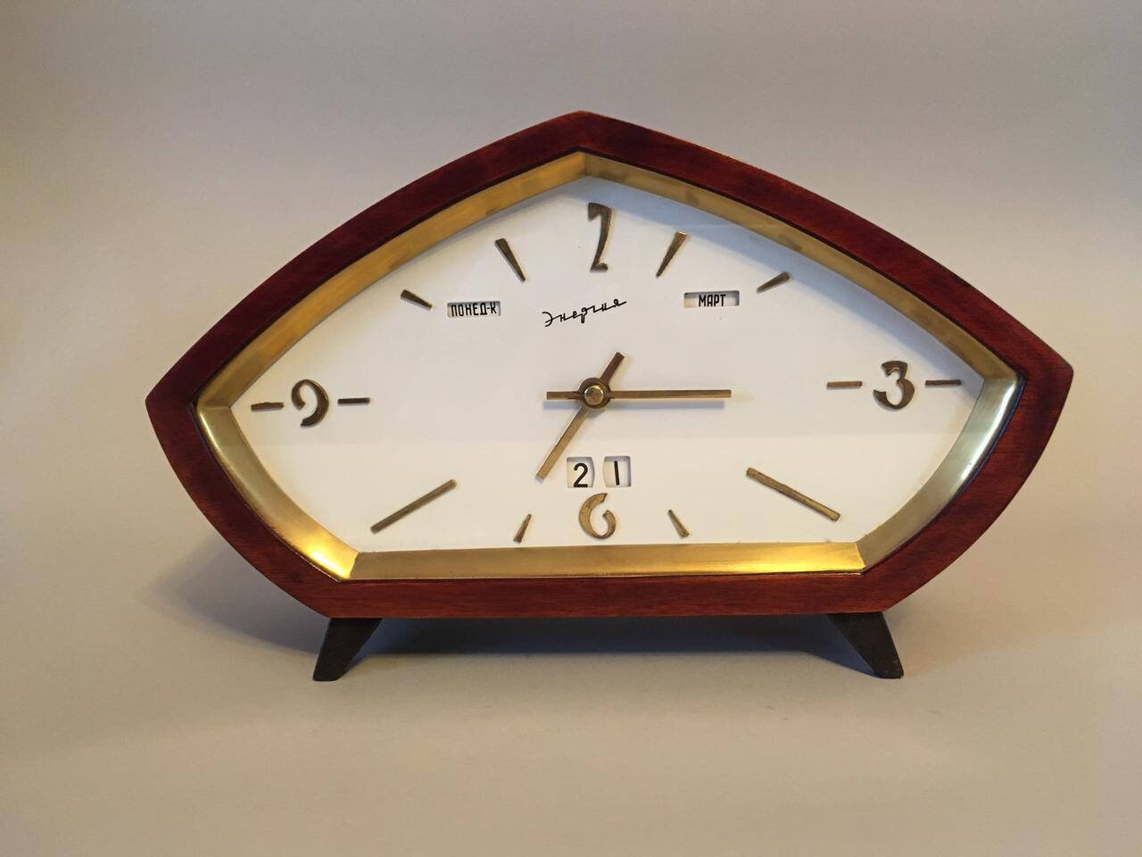 Vintage Clock, Soviet Clock, Energy Clock, Table Clock, Mantel Clock ...