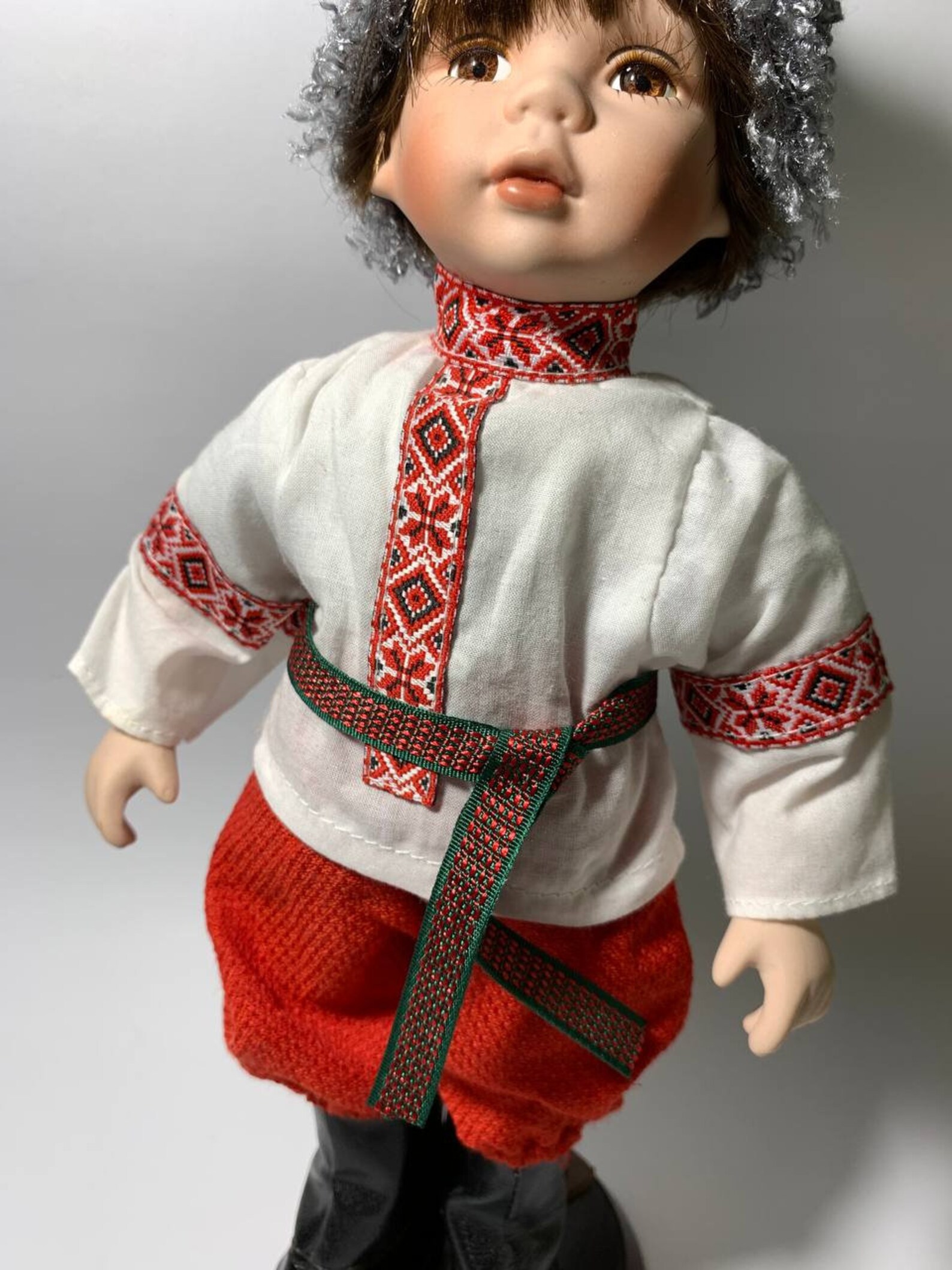 Stand With Ukraine Handmade Doll Kozak on Wood Stand Ceramic | Etsy