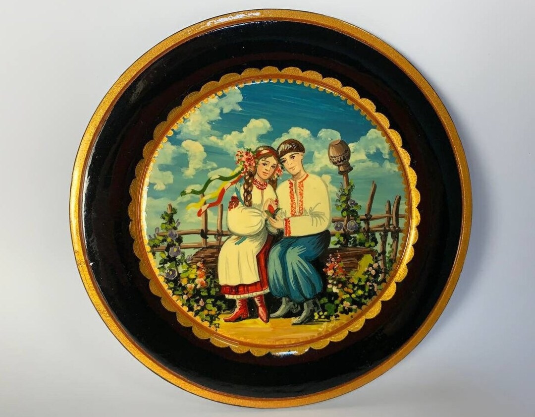 Handmade Ukrainian Plate, Hand Painted Plate, Wooden Plate Ukraine ...