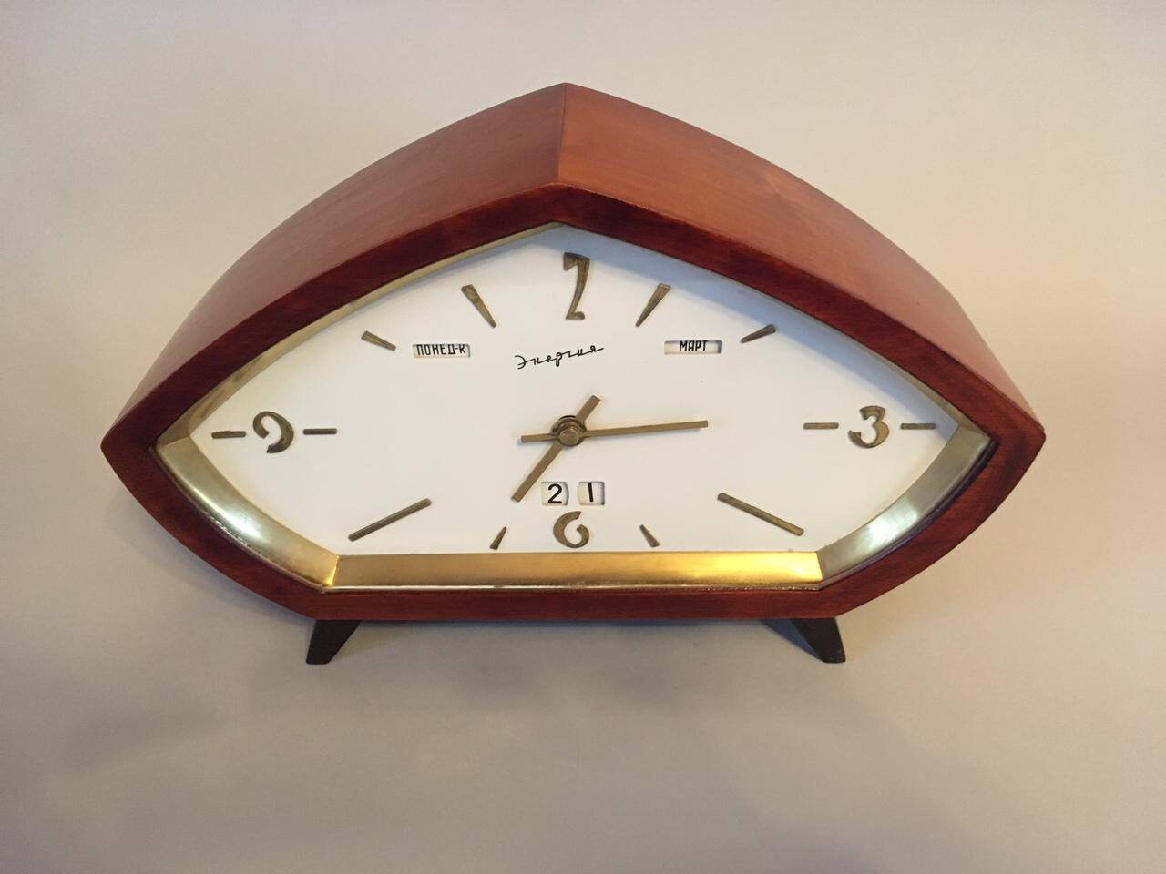 Vintage Clock, Soviet Clock, Energy Clock, Table Clock, Mantel Clock ...