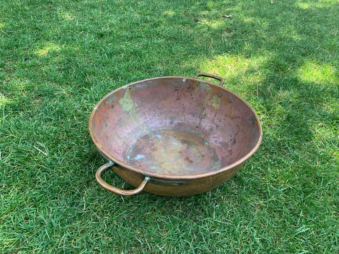 Vintage Dishes Cauldron, Antique Cauldron, Copper Cauldron, Metal ...