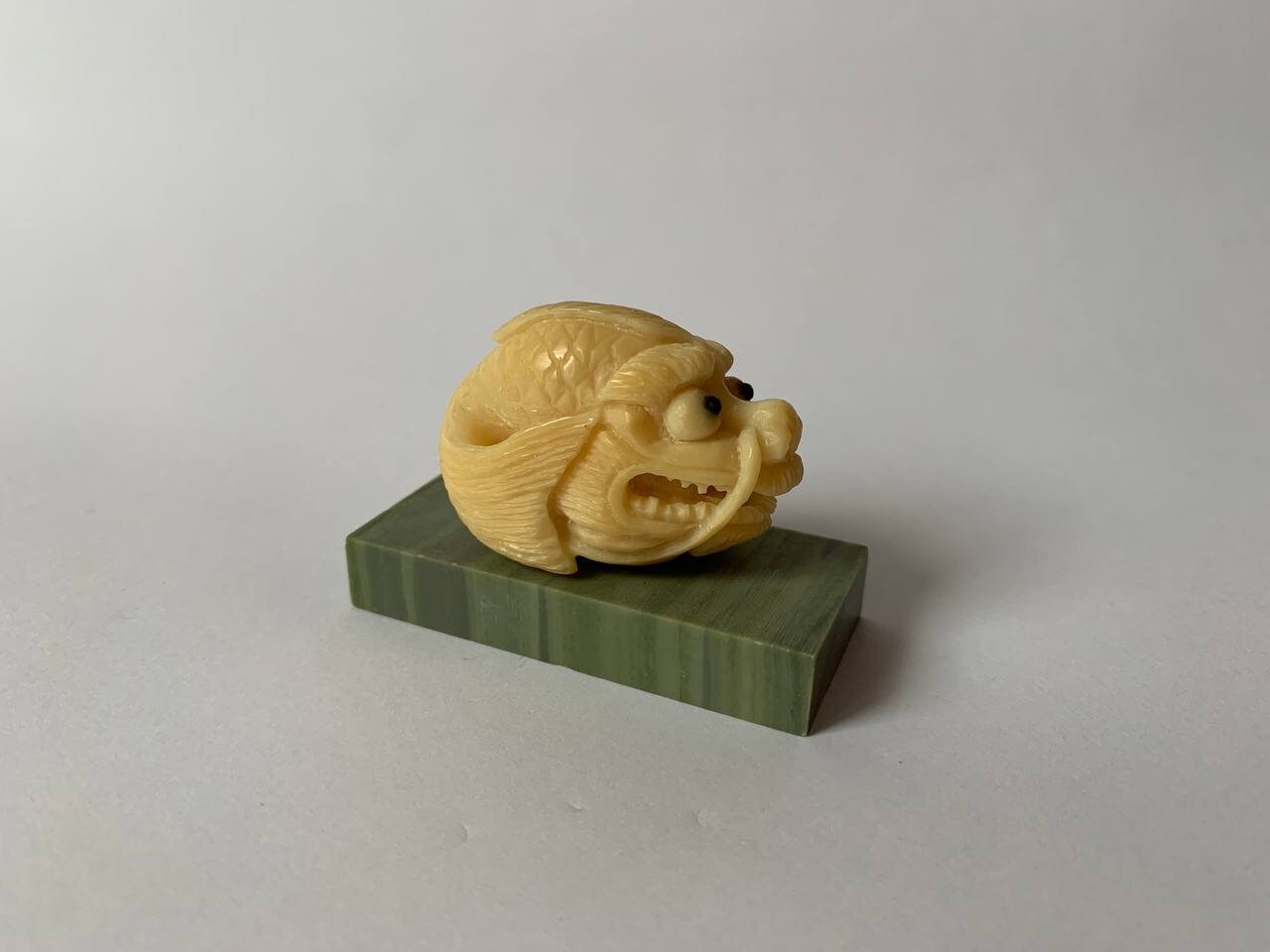 Handmade Unique Netsuke Dragon Hand Carved Netsuke - Etsy