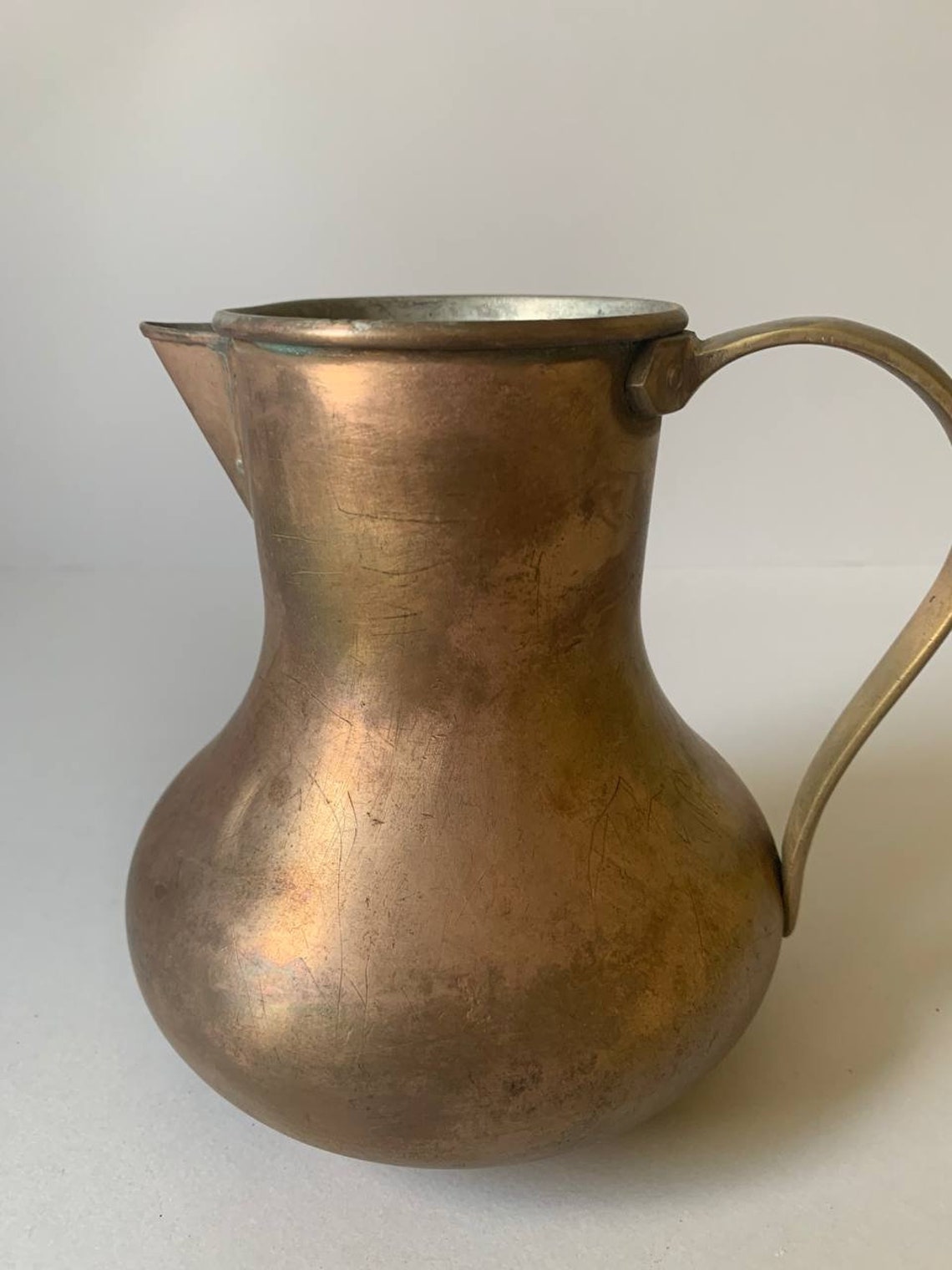 Vintage Jug Antique Jug Copper Jug Tinned Jug Metal Jug - Etsy