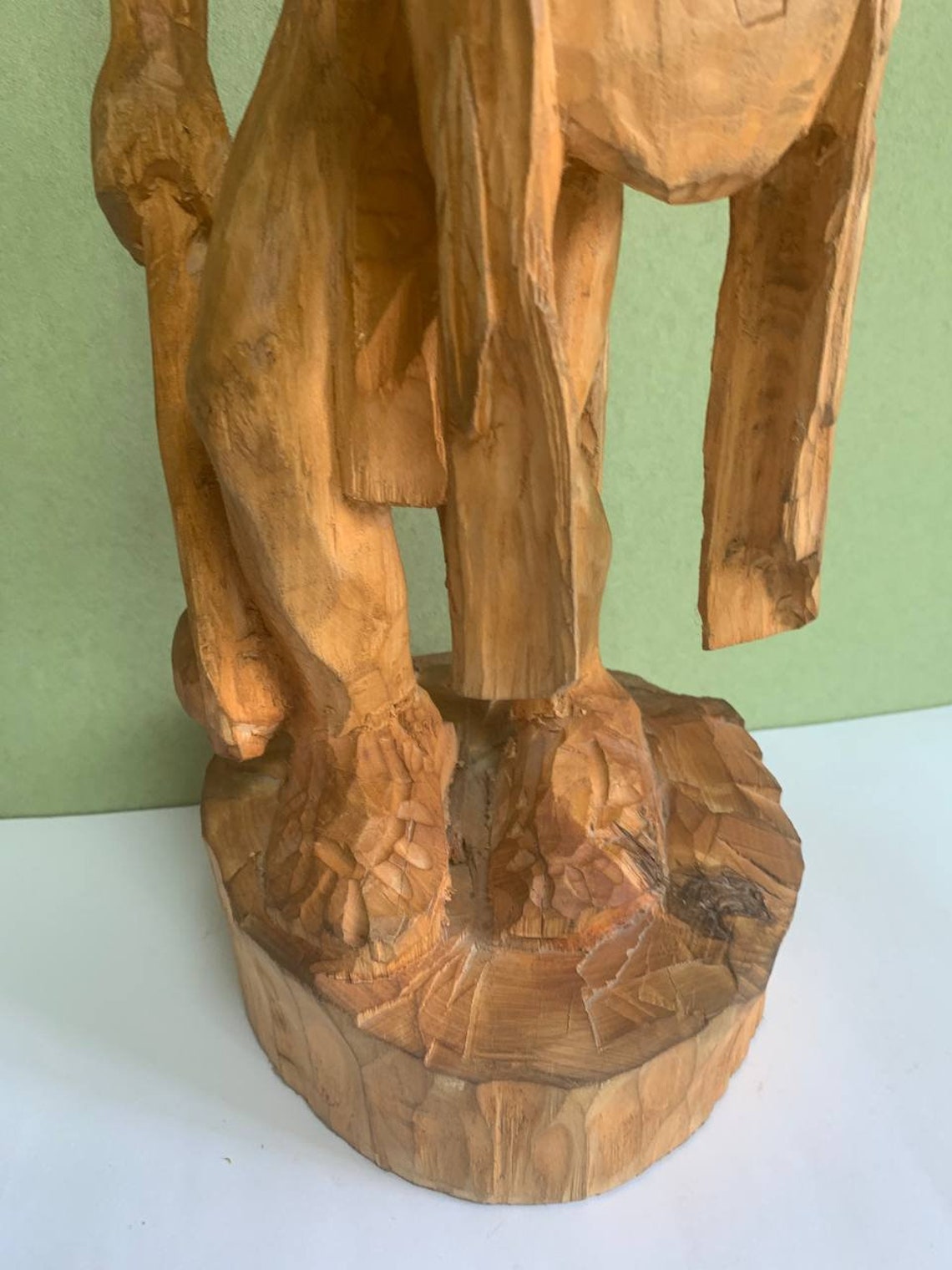 Hand Carved Wooden Statues warrior With a Mace - Etsy
